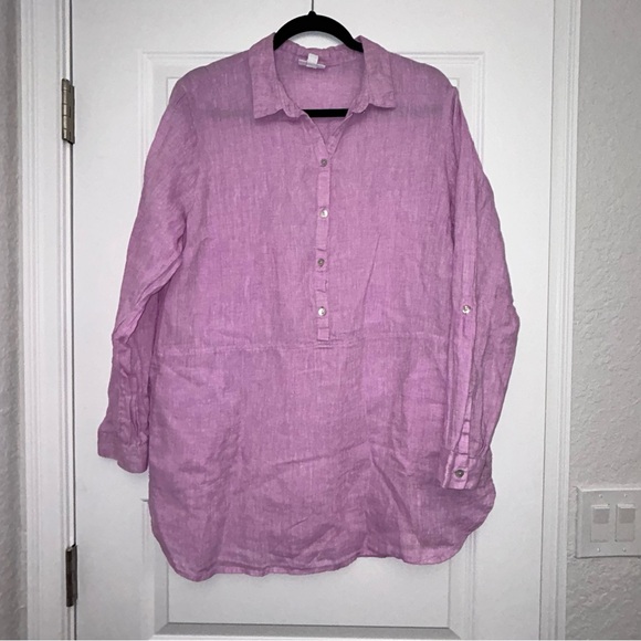 J. Jill | Tops | Jjill Love Linen Linen Long Sleeve Tunic Top | Poshmark